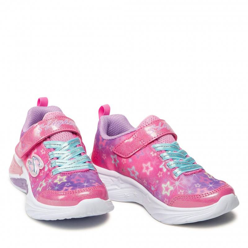 SKECHERS GIRLS STAR SPARKS LIGHT SHOES - 302324L-PKMT