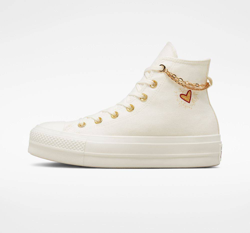 CONVERSE CHUCK TAYLOR ALL STAR LIFT GOLD CHAIN - A04453C