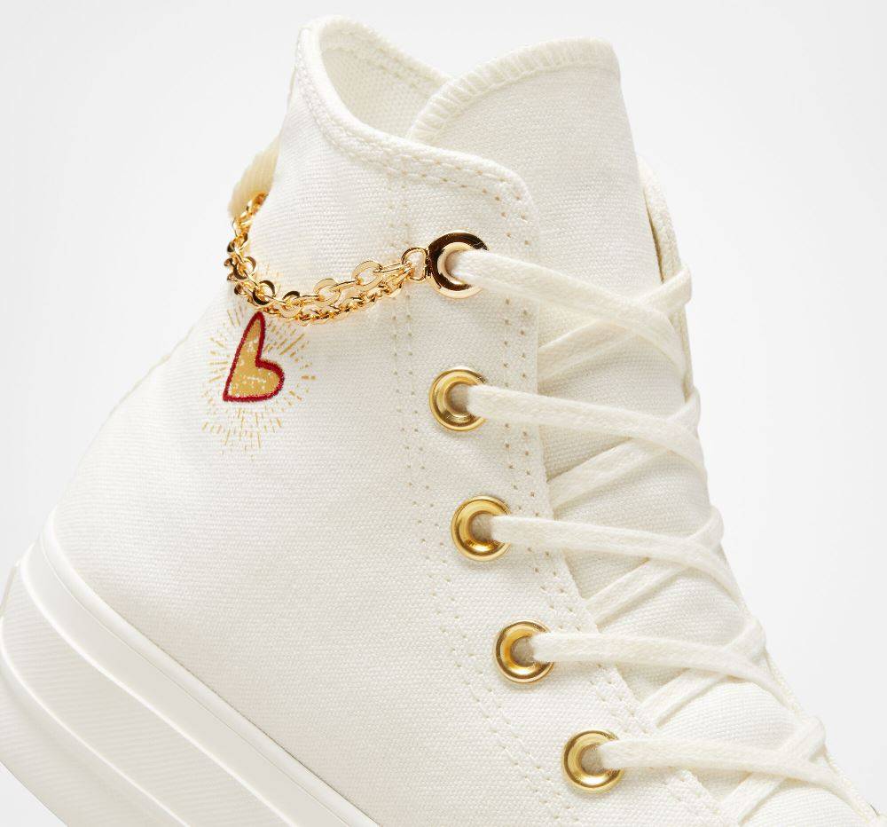 CONVERSE CHUCK TAYLOR ALL STAR LIFT GOLD CHAIN - A04453C