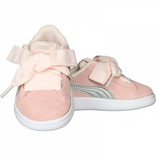 PUMA GIRLS SMASH V2 RIBBON AC SHOES - 366004-02